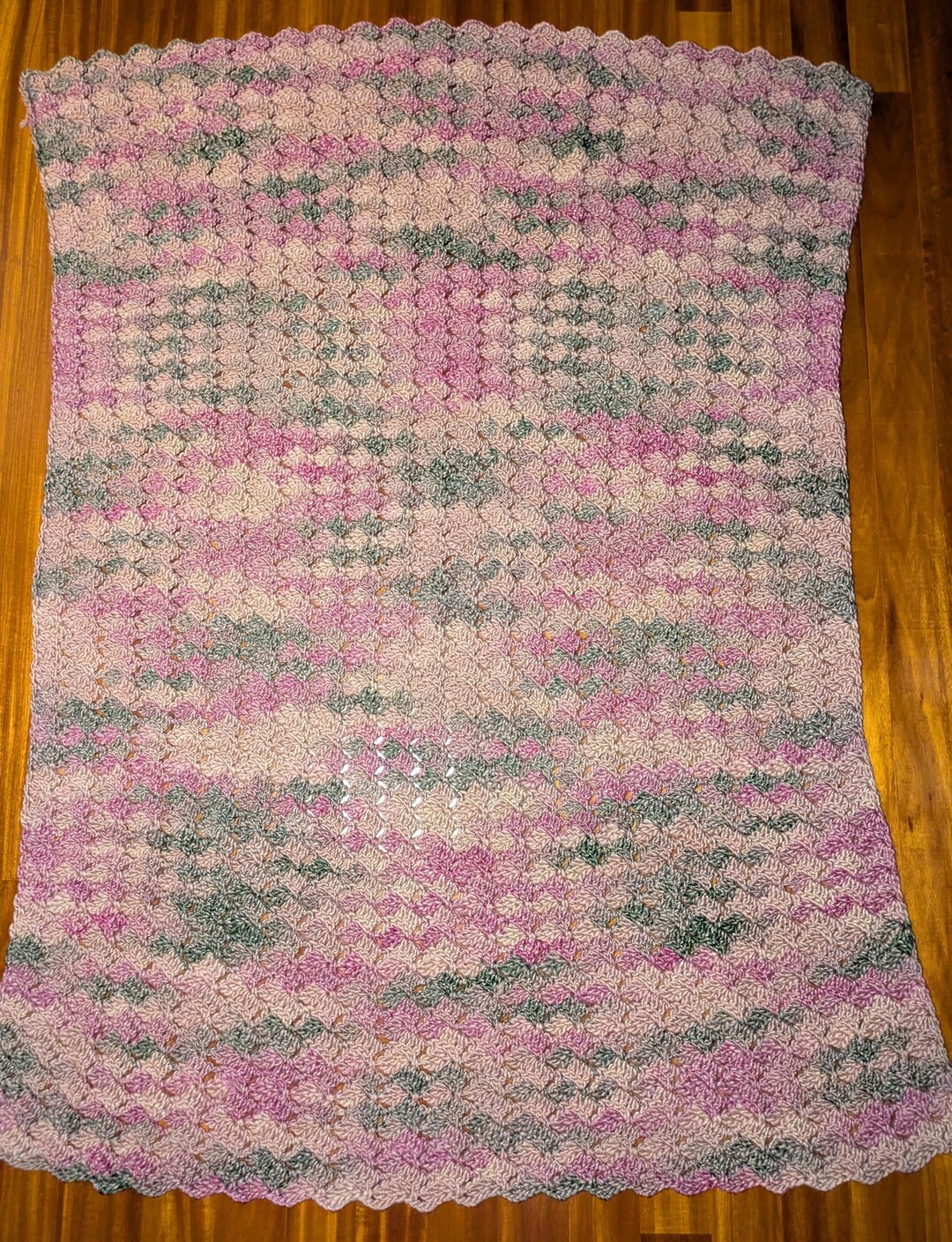 Dusty Rose Crosshatch Crochet Baby Blanket - Etsy
