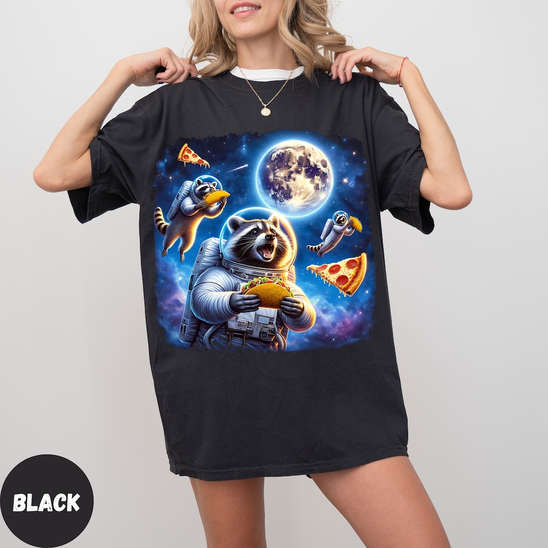 Comfort Colors® Three Raccoons Graphic T-shirts, Retro Raccoon Moon ...