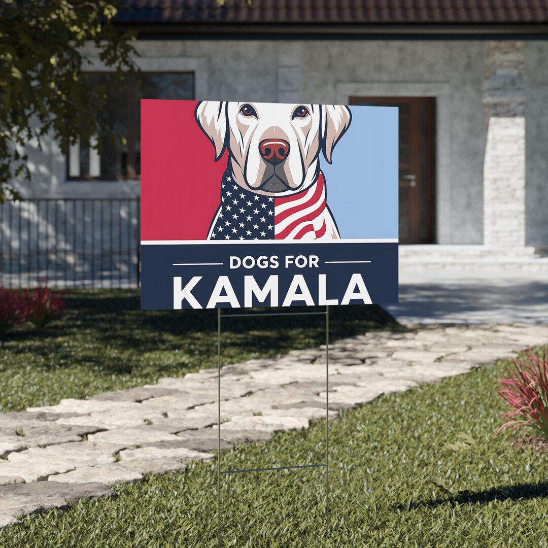 Dogs for Harris Walz Yard Sign, Harris for President, Democrat Garden ...
