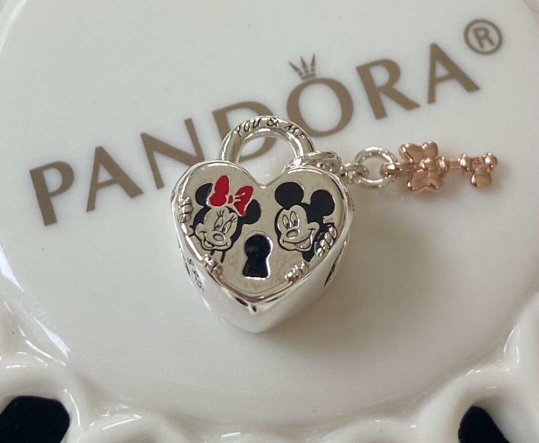 Authentic Pandora DISNEY Mickey Mouse & Minnie Mouse Padlock - Etsy