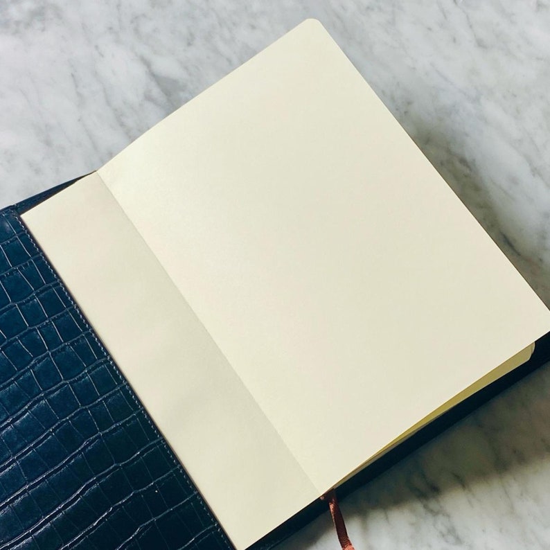 Personalised Vegan Friendly A5 Crocodile Finish Leather Notebook ...