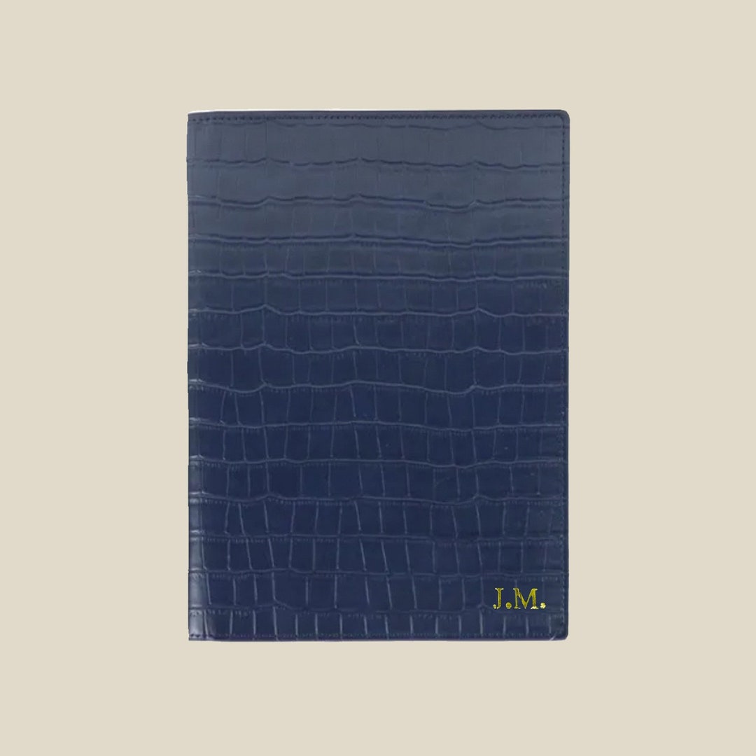 Notebook Luxury Blue Crocodile Finish Personalised A5 Notebook Custom ...