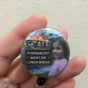 Pharmacist Went on Lunch Break Badge Reel - Etsy