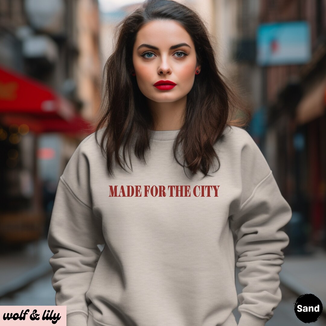 Made for the City Sweater, Downtown Girl Aesthetic Crewneck Sweater ...