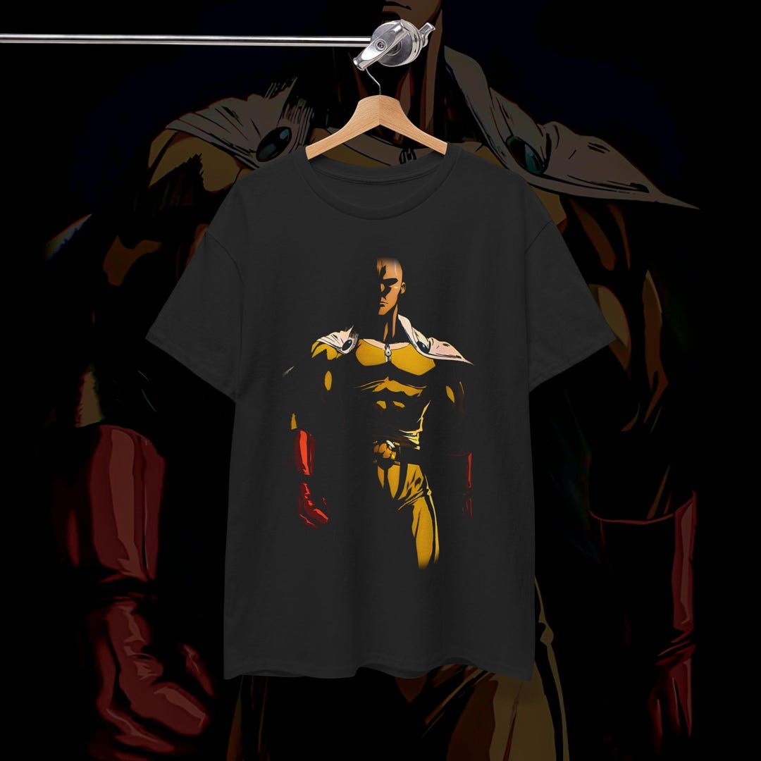 Saitama Anime T-shirt, One Punch Man Tee, Minimalist Japanese Shirt ...
