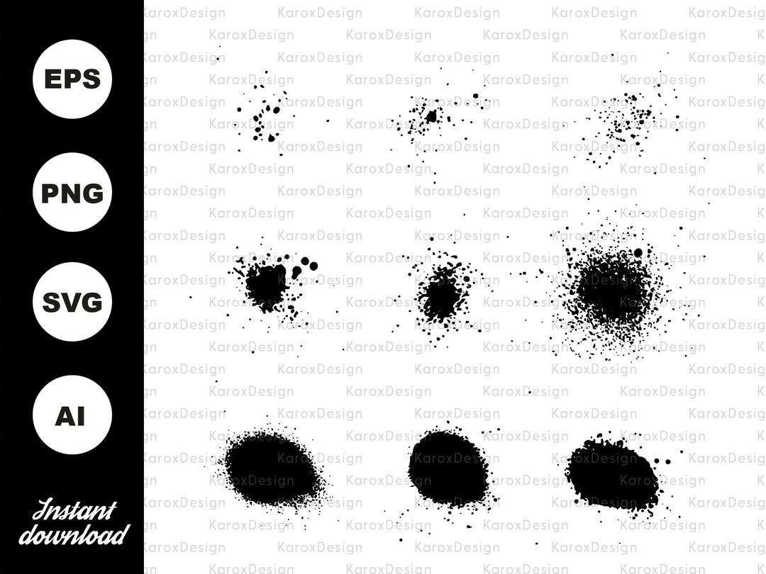 Spray Paint Splashes SVG Spraying Vector Graffiti Street Art - Etsy