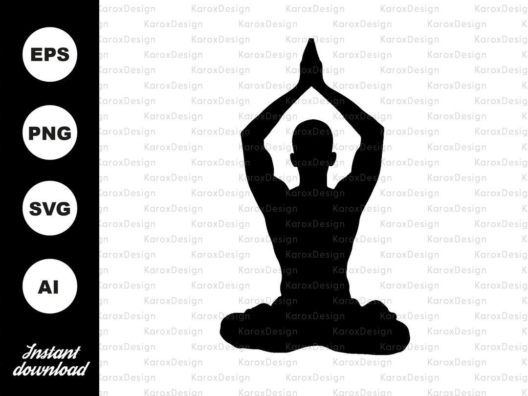 Meditation Yoga SVG Clipart Mindfulness - Etsy