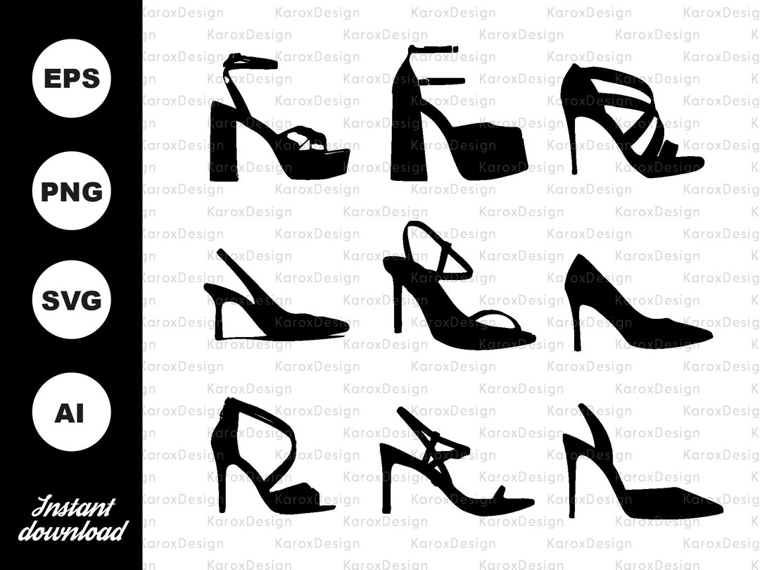 High Heels SVG Vector Luxury Shoes - Etsy