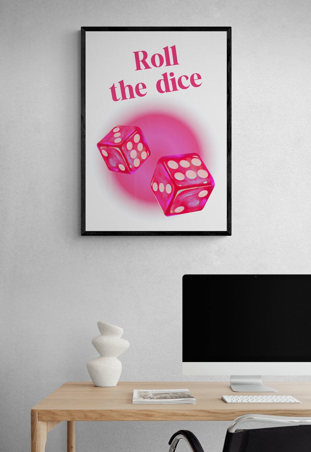 Roll the Dice Print, Y2K Art Print, Girls Room Decor, Birthday ...