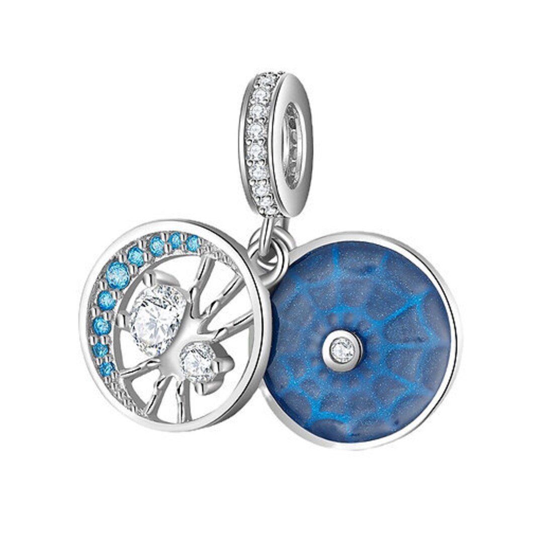 Spider Turquoise Web Charm - Etsy