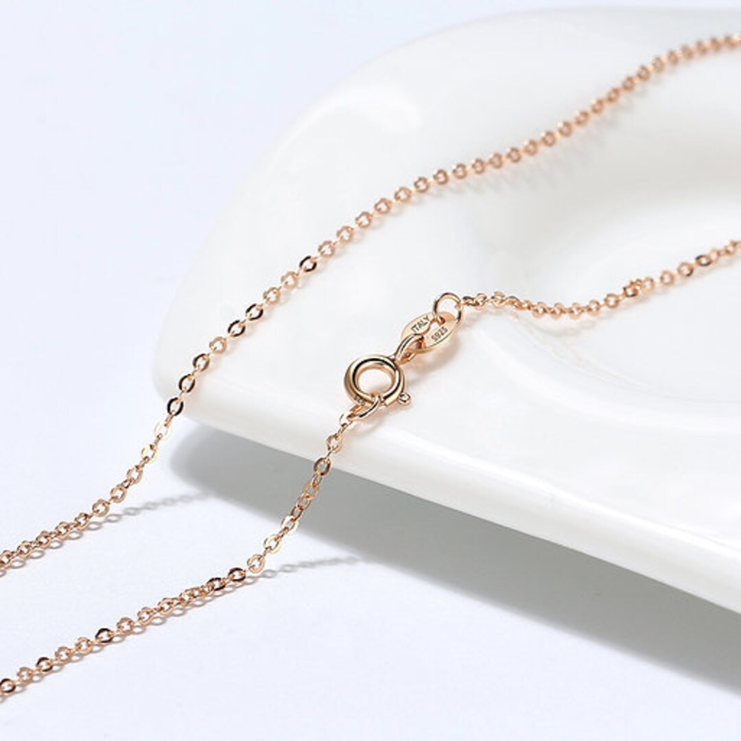 Thin Champagne Gold Plated Cable Chain - Etsy