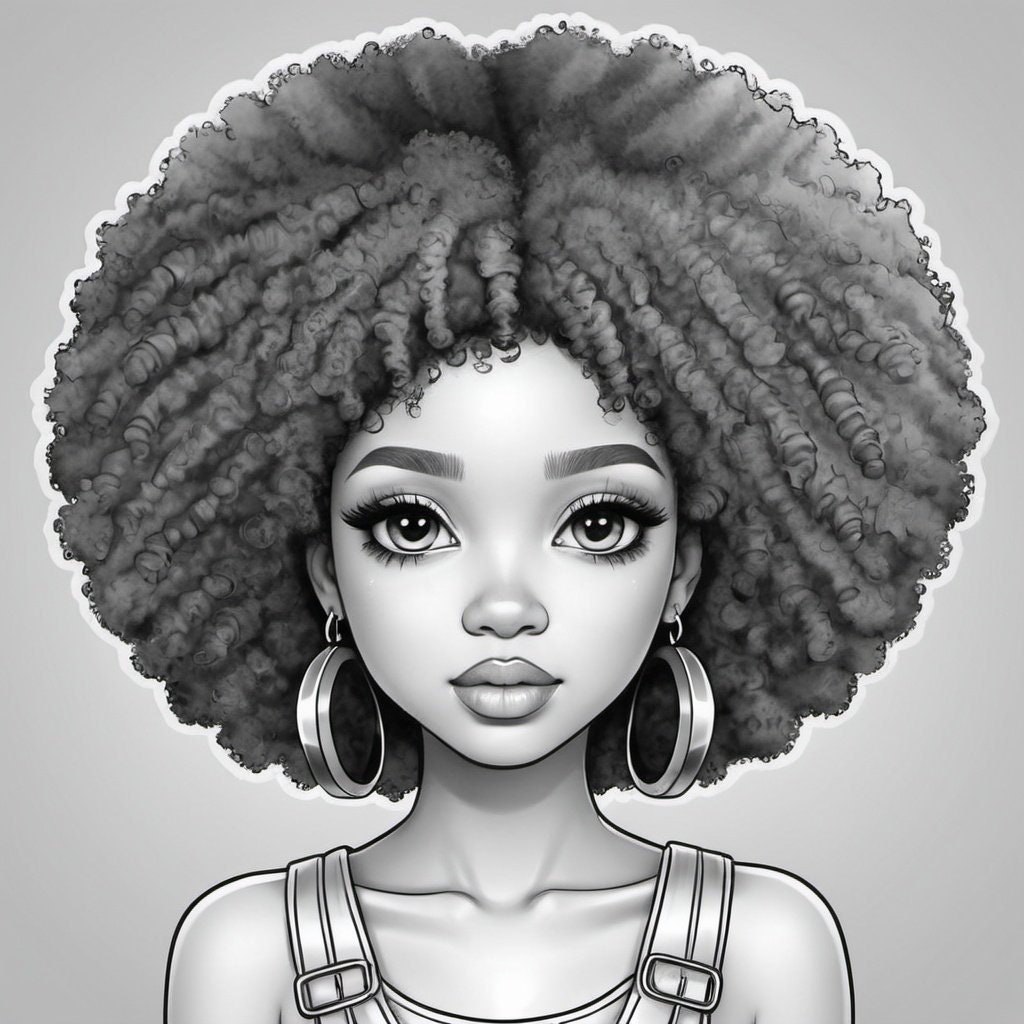 34 Printable Gray Scale Coloring Pages of Beautiful Women - Etsy