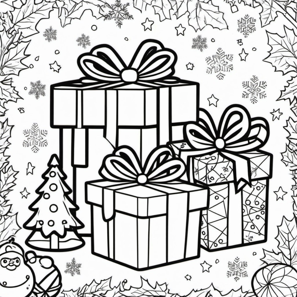 50 Christmas Kawaii Coloring Page Bundle Printable - Etsy
