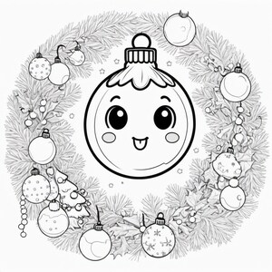 50 Christmas Kawaii Coloring Page Bundle Printable - Etsy