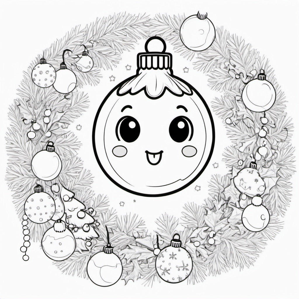50 Christmas Kawaii Coloring Page Bundle Printable - Etsy
