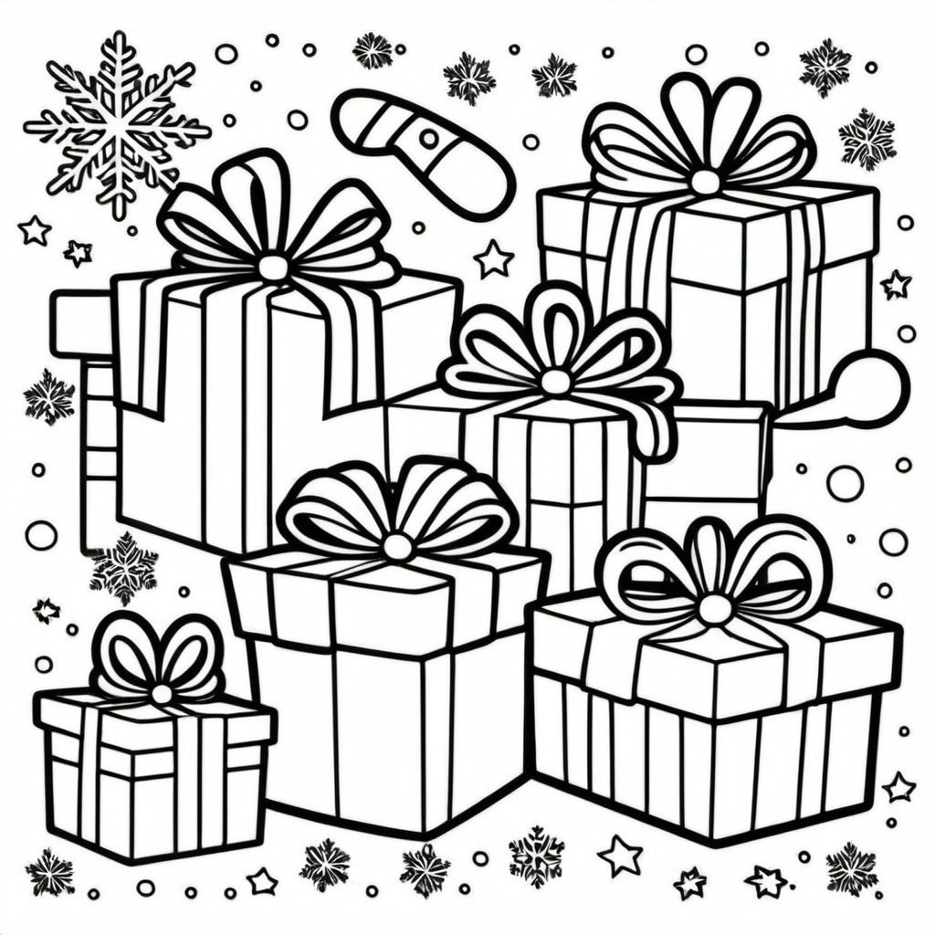 50 Christmas Kawaii Coloring Page Bundle Printable - Etsy