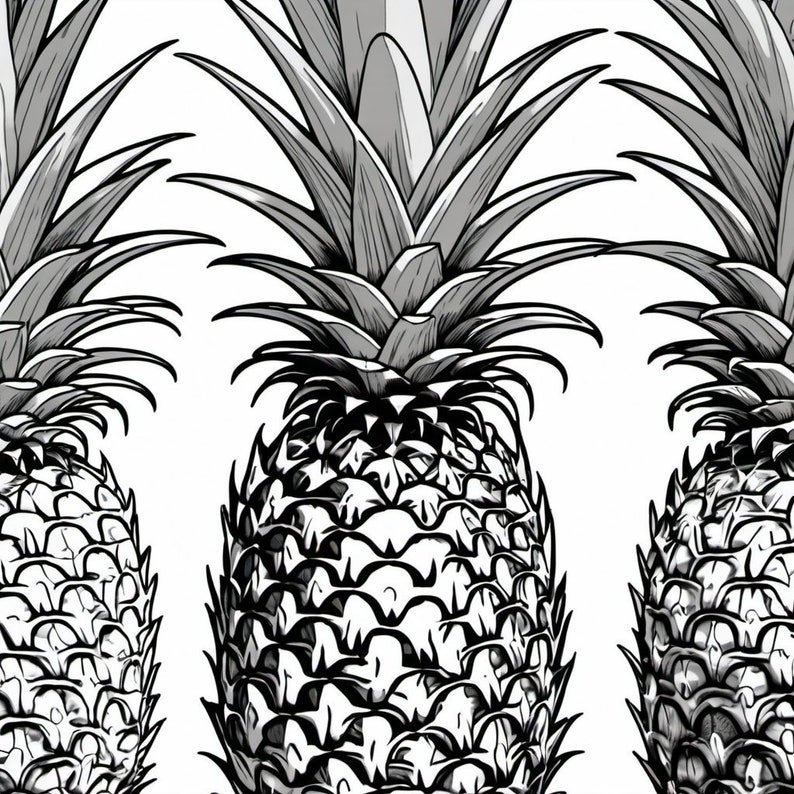 25 Printable Gray Scale Coloring Pages Fruit Adult Coloring Pages - Etsy