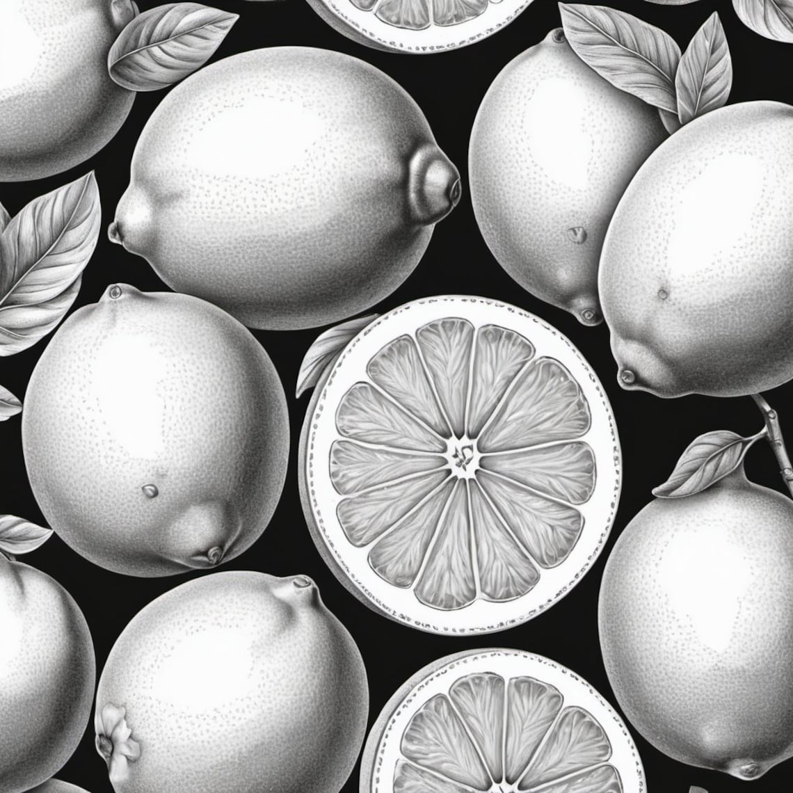 25 Printable Gray Scale Coloring Pages Fruit Adult Coloring Pages - Etsy