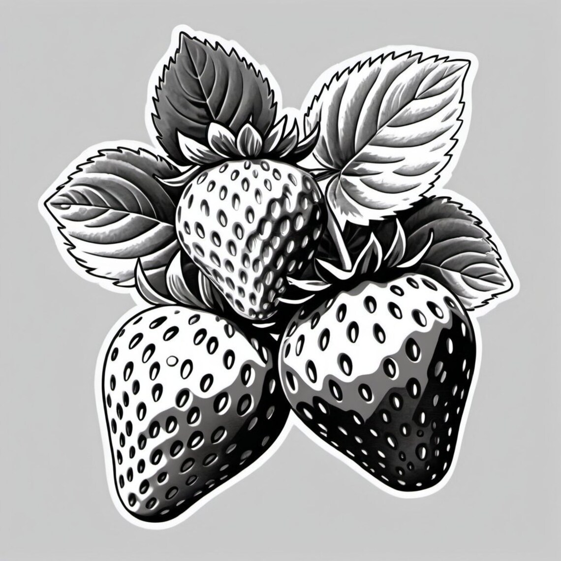 25 Printable Gray Scale Coloring Pages Fruit Adult Coloring Pages - Etsy