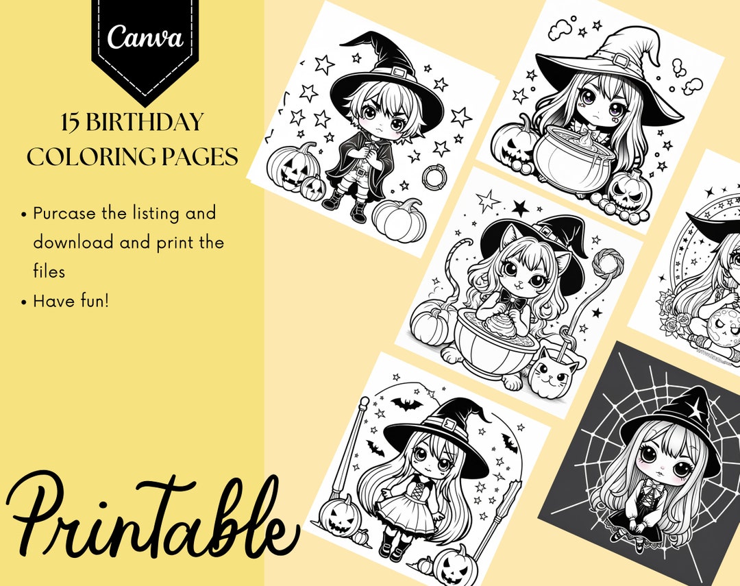 50 Printable Witch Halloween Coloring Pages Perfect for Parties ...