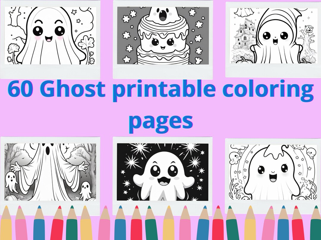 60 Printable Ghost Coloring Pages Painting, Halloween Activity ...