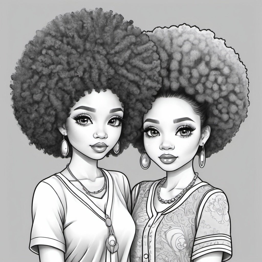 34 Printable Gray Scale Coloring Pages of Beautiful Women - Etsy