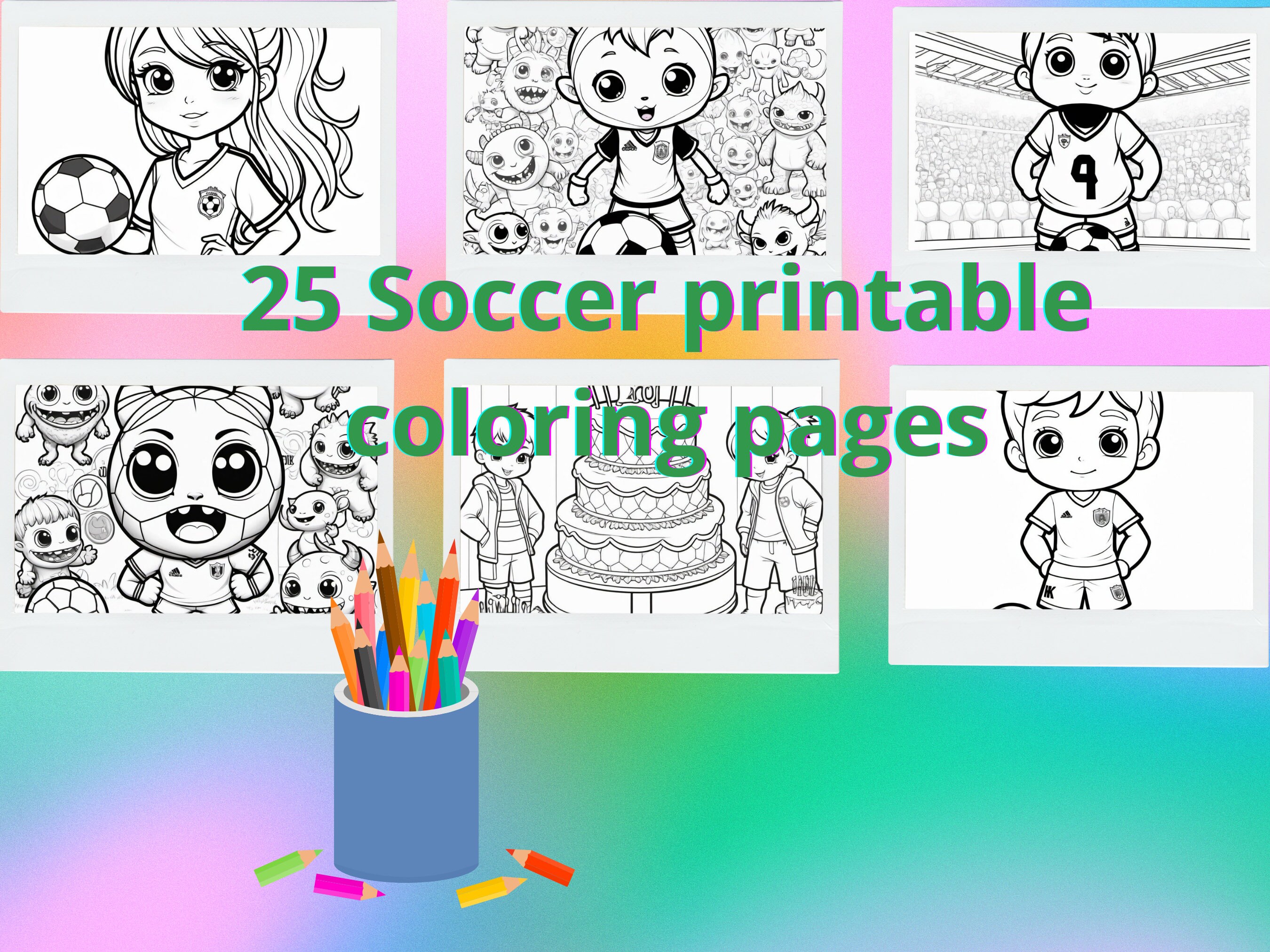 Printable Soccer Coloring Pages, Soccer Birthday Activity, Soccer ...