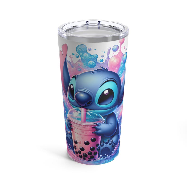 Boba Tea Stitch Tumbler 20oz - Etsy