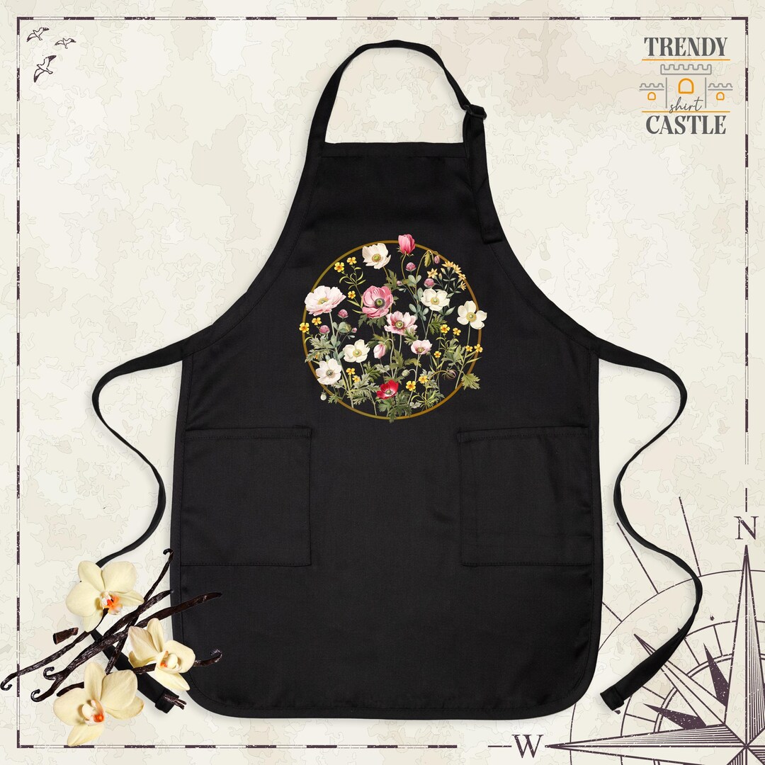 Wildflower Apron, Mama Apron, Mothers Day Apron, Flower Apron, Floral ...