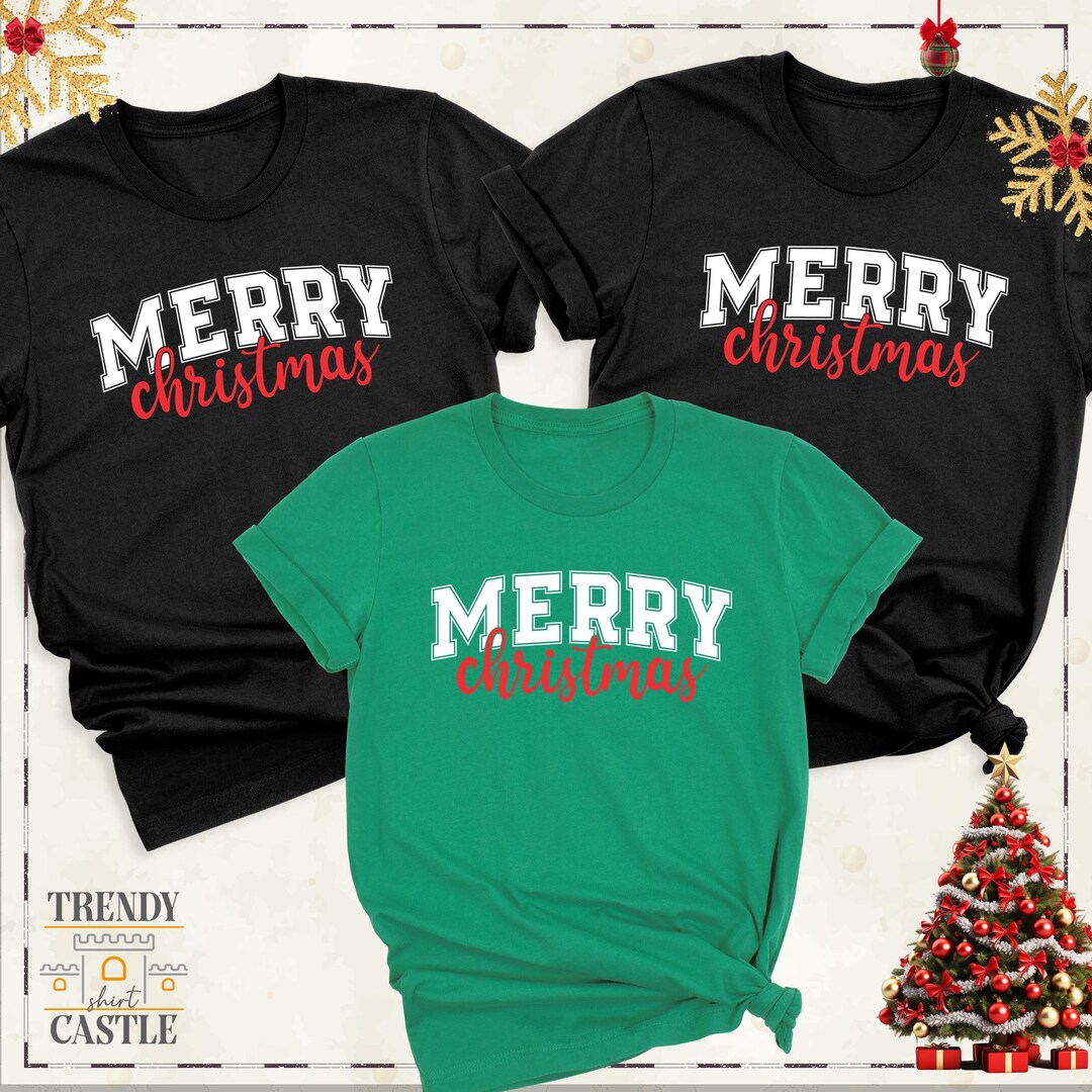 Merry Christmas Tees, Family Christmas Tee, Christmas Women Tee, Xmas ...