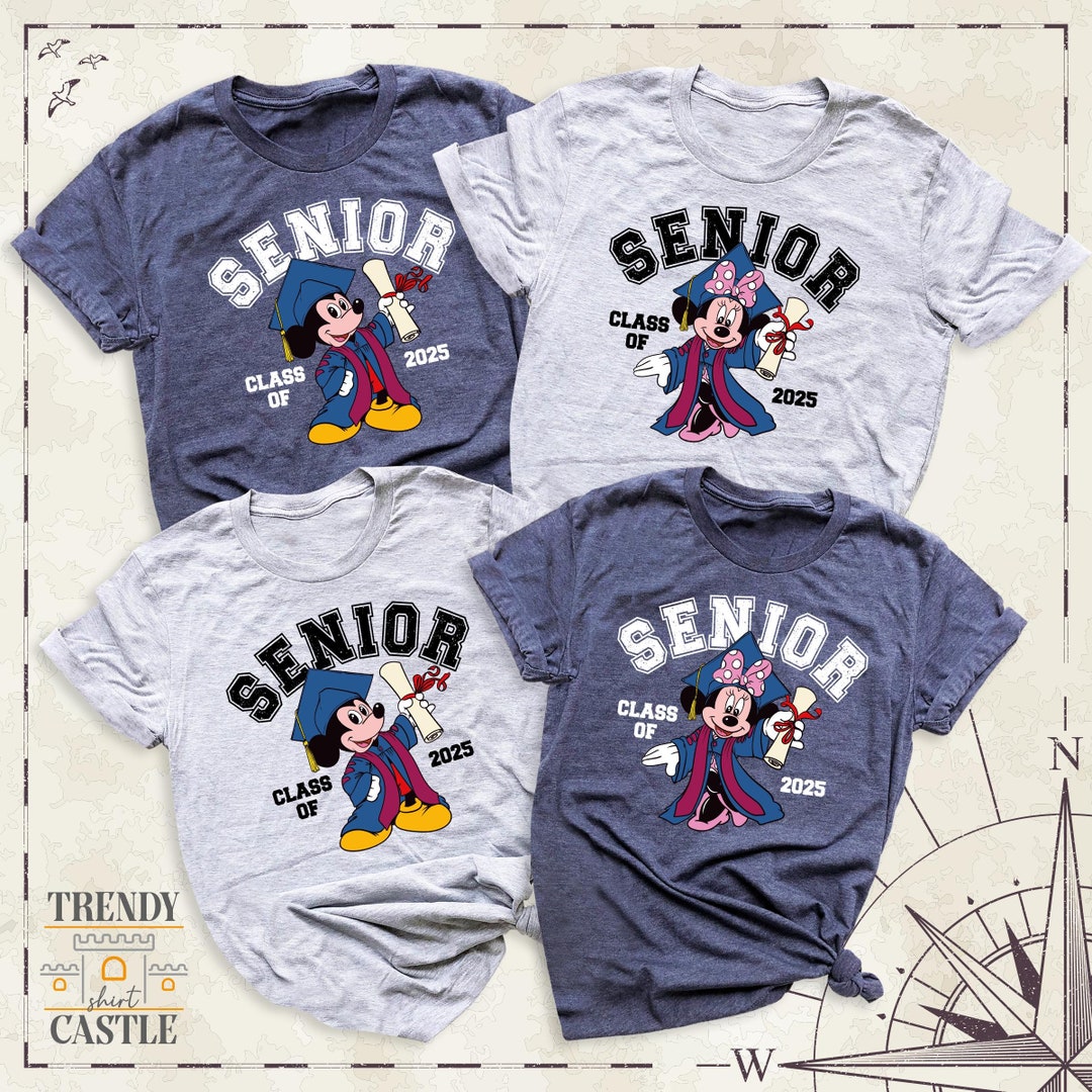 Disney Senior Shirt, Class of 2026 Mickey Minnie Tee, Disney Graduation ...