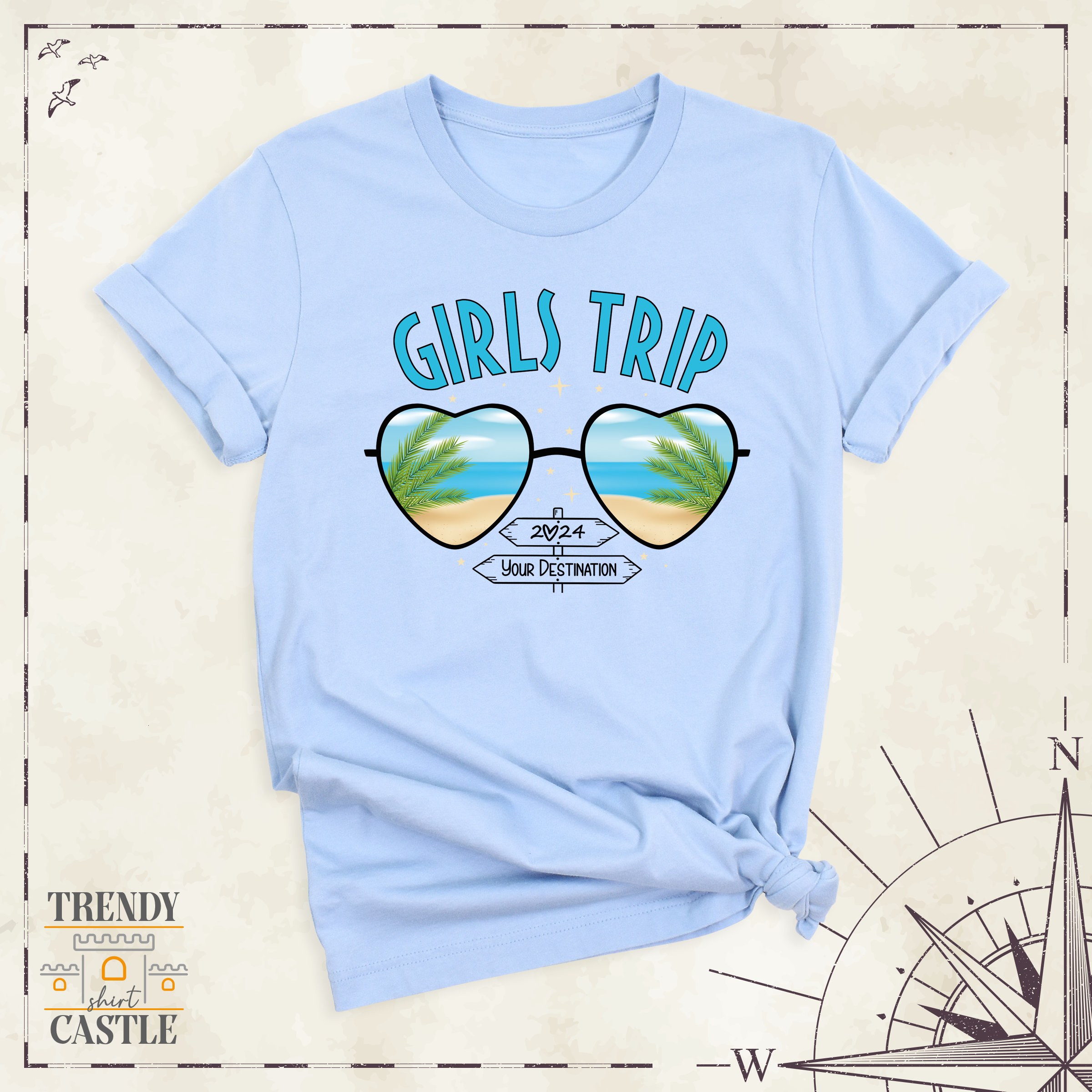 Girls Group Trip 2026 Shirt, Custom Vacation Destination Tee, Holiday ...