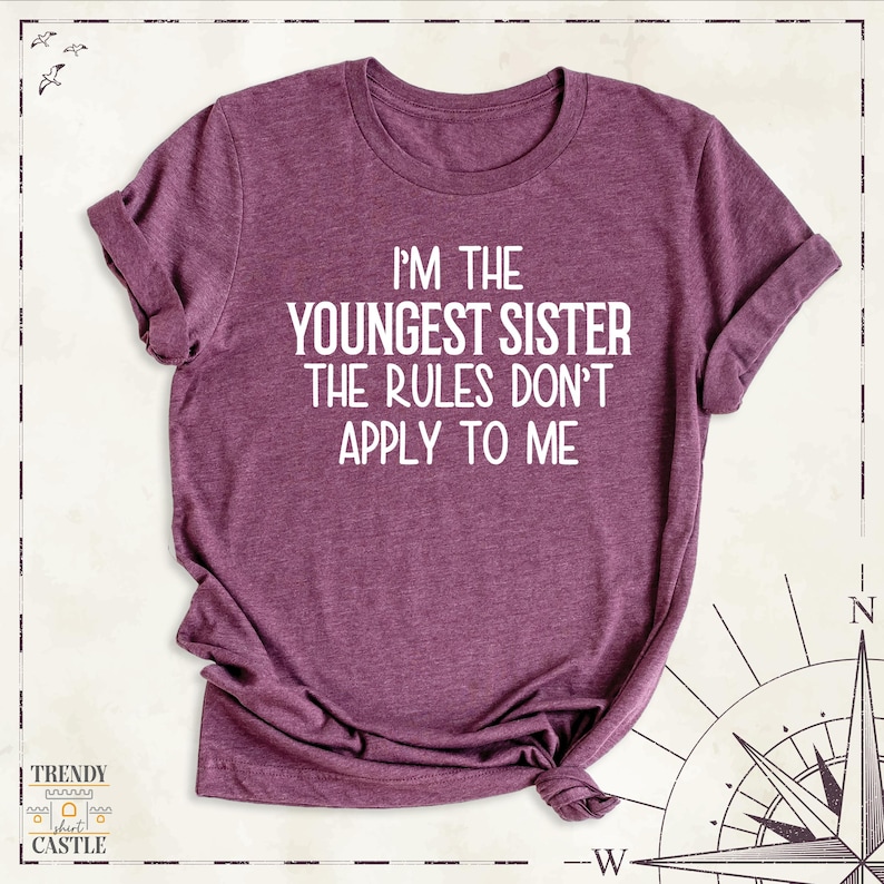 Funny Sibling Rules Shirt, Oldest Sister Tees, Family Matching Siblings ...