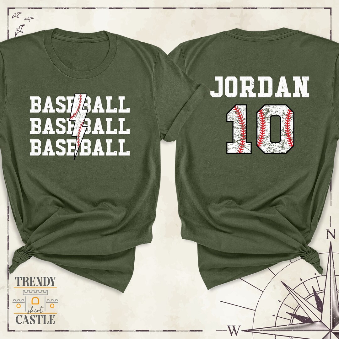 Custom Baseball Team Number Name Shirt, Baseball Mom Tshirt, Family ...