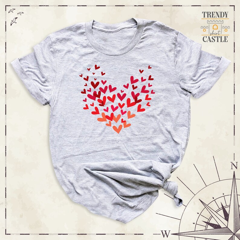 Valentines Day Hearts Shirt Women Valentine Shirt Love Matching Cute