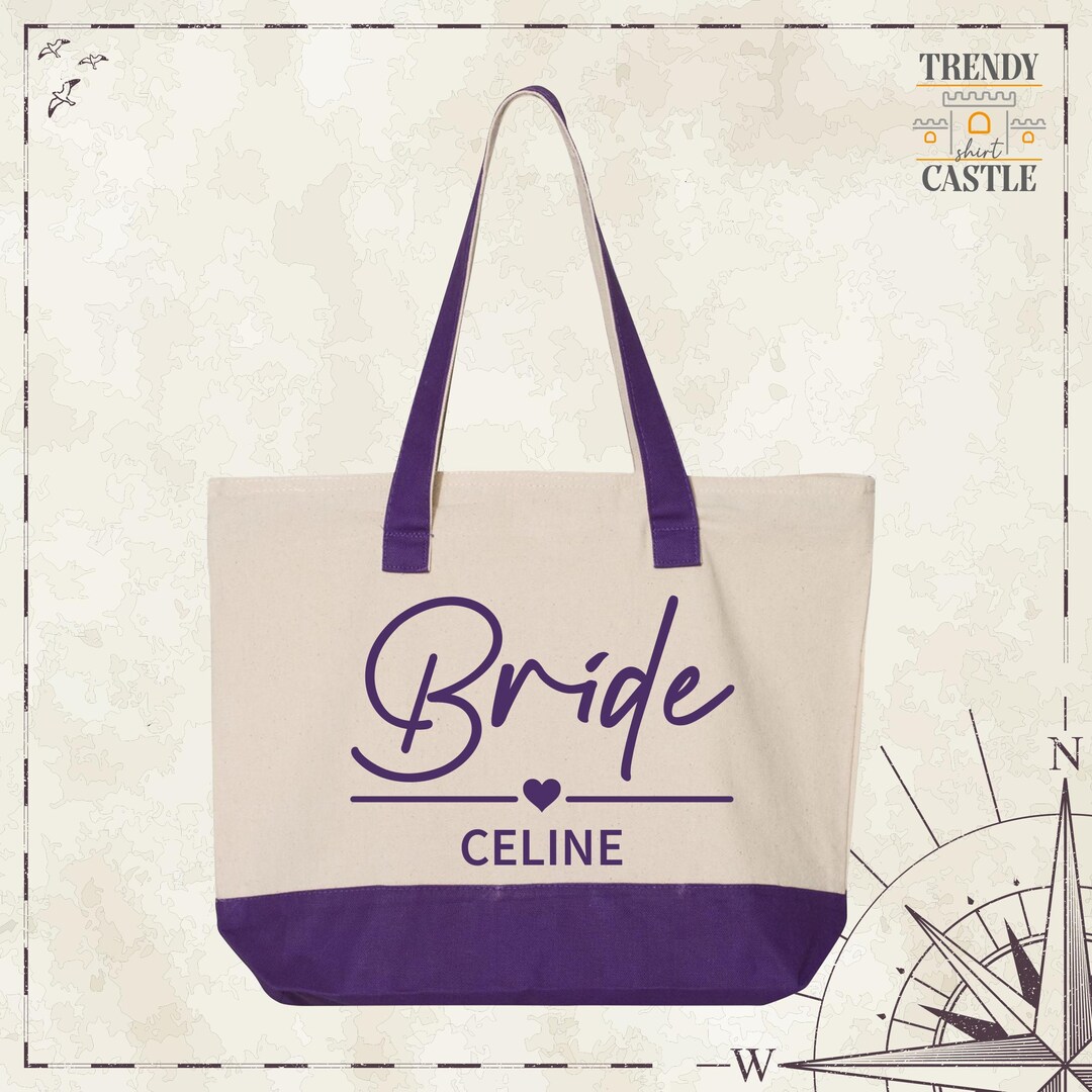 Custom Bride Tote Bag Bachelorette Party Bag, Wedding Tote Bags Women ...