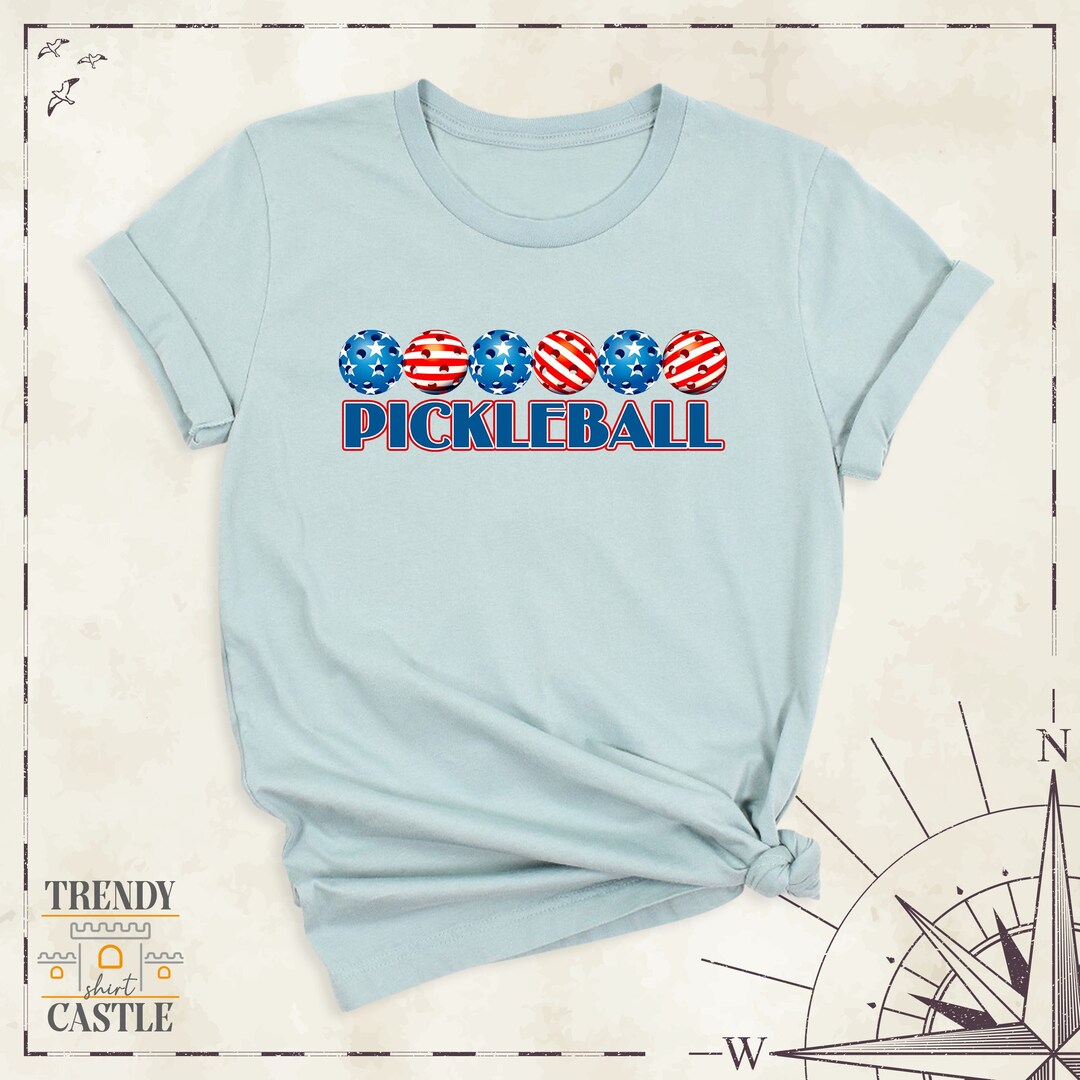 American Flag Pickleball Shirt, Independence Day Pickleball Team Tee ...