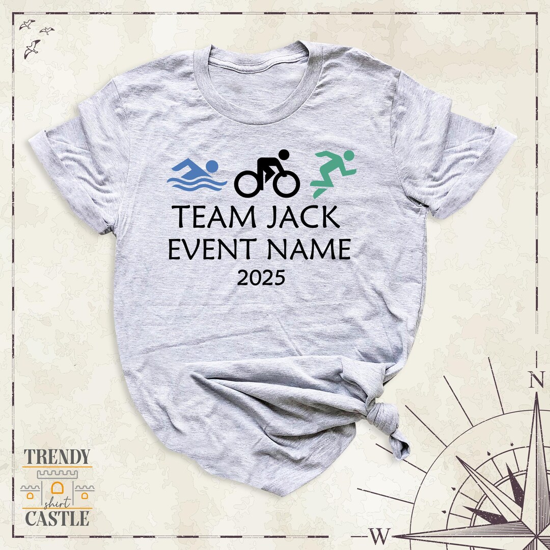 Triathlon Shirts, Custom Team Name Triathlon Tee, Triathlon Support ...