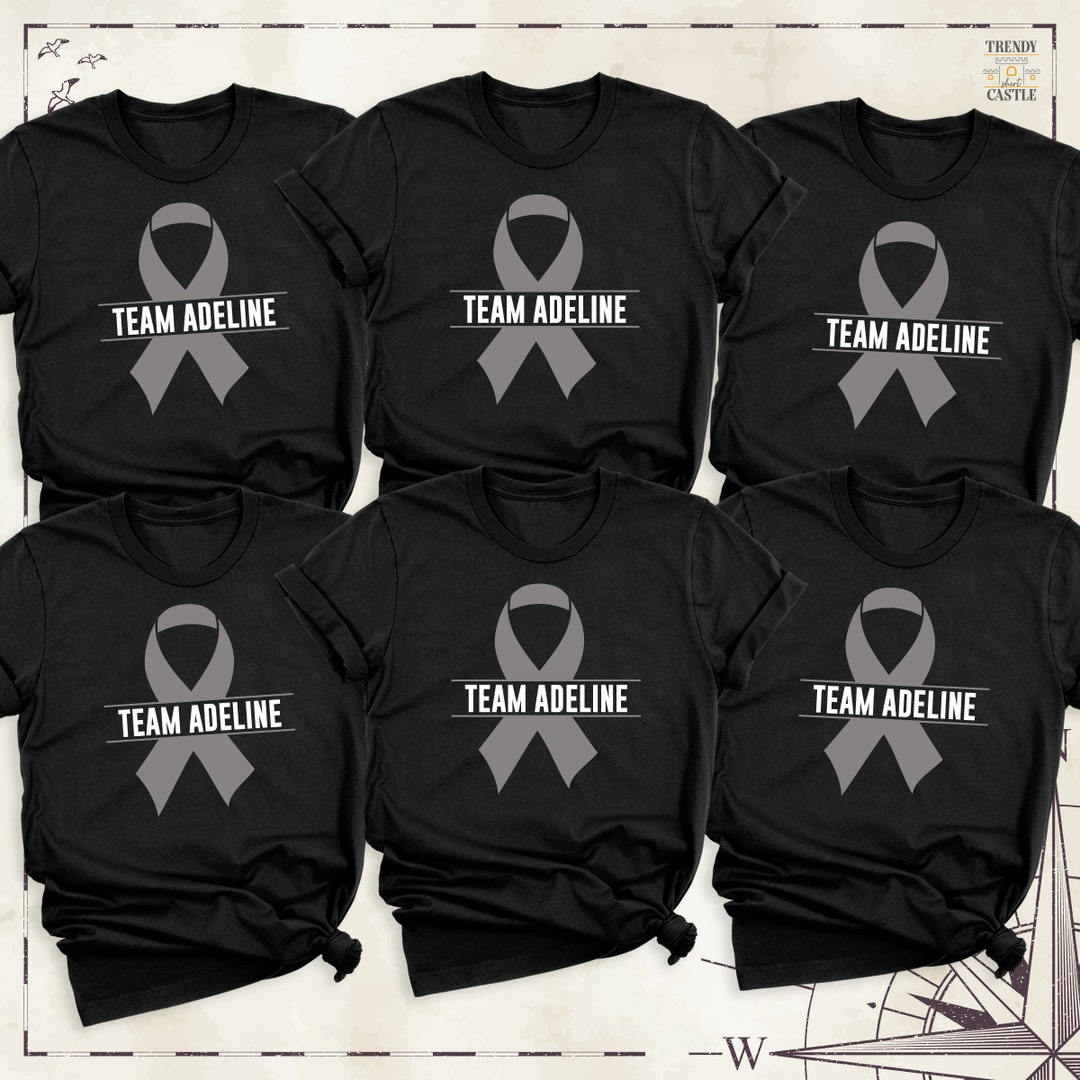 Brain Cancer Awareness Shirt, Custom Gray Ribbon Brain Cancer Support ...