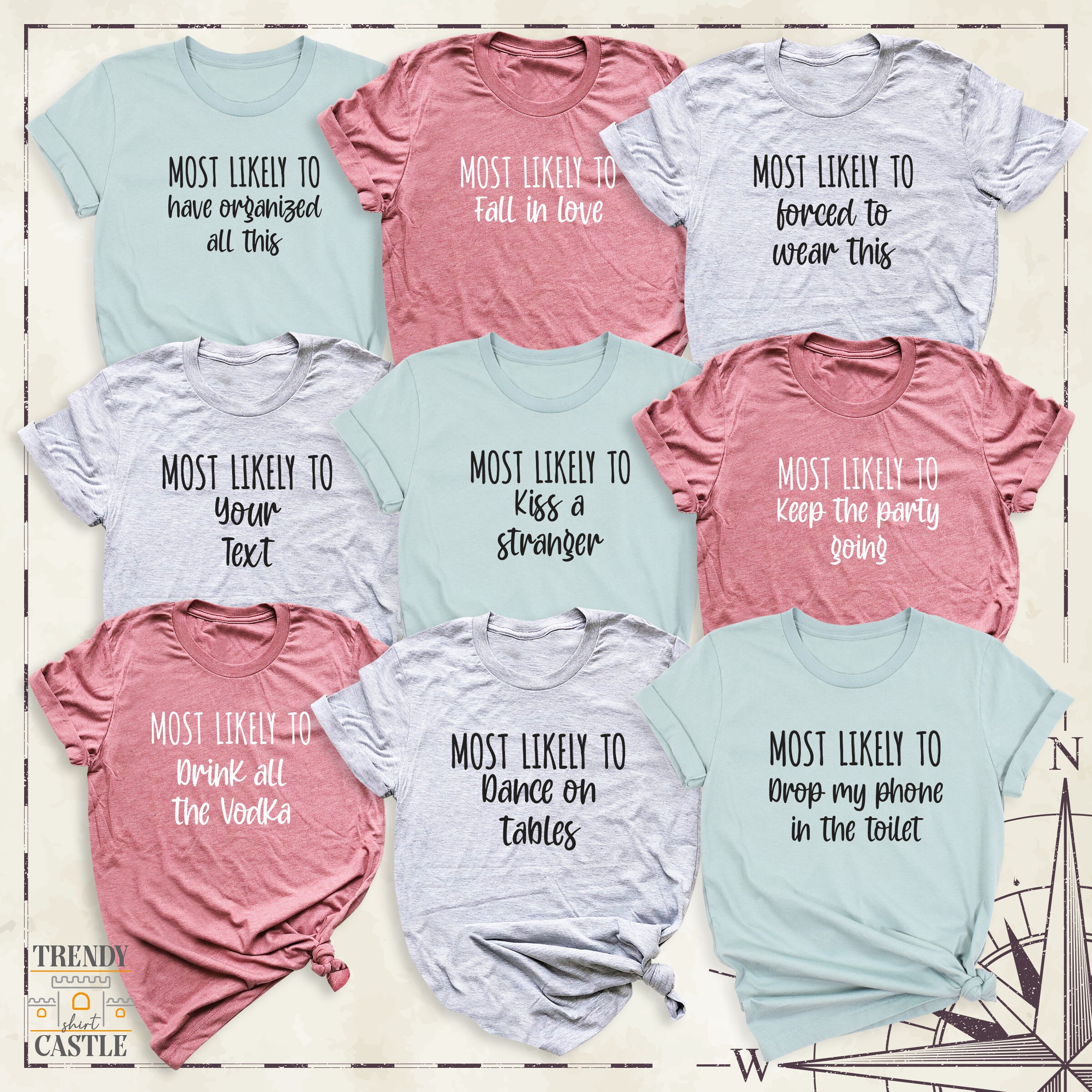Most Likely to Party Shirt, Personalized Matching Family Tee, Funny ...