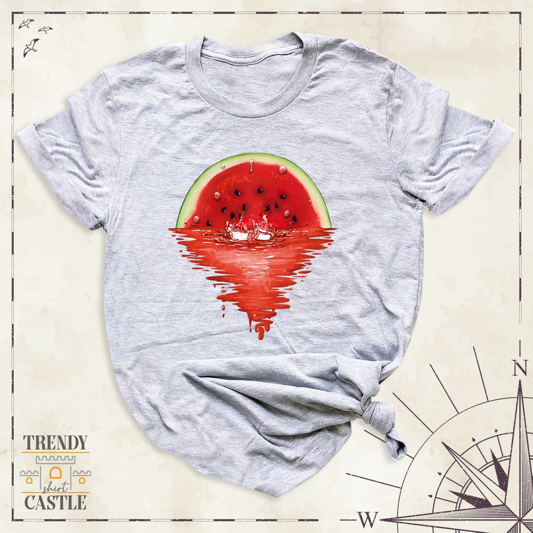 Watermelon Sunset Shirt, Summer Vacation Fruits Tee, Beach Party ...