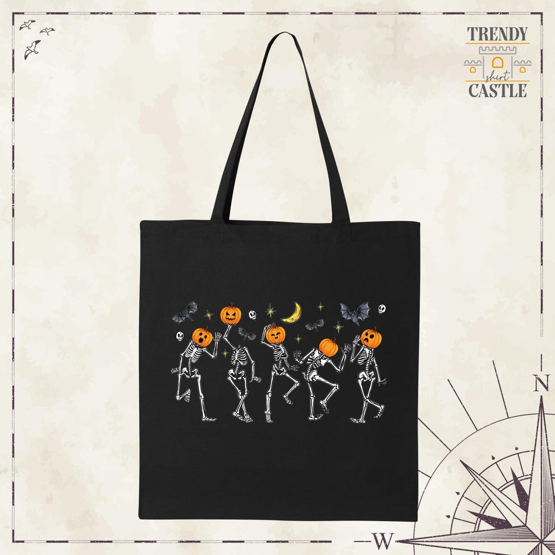 Halloween Skeleton Bag, Dancing Skeleton Bag, Skeleton Party Bag ...
