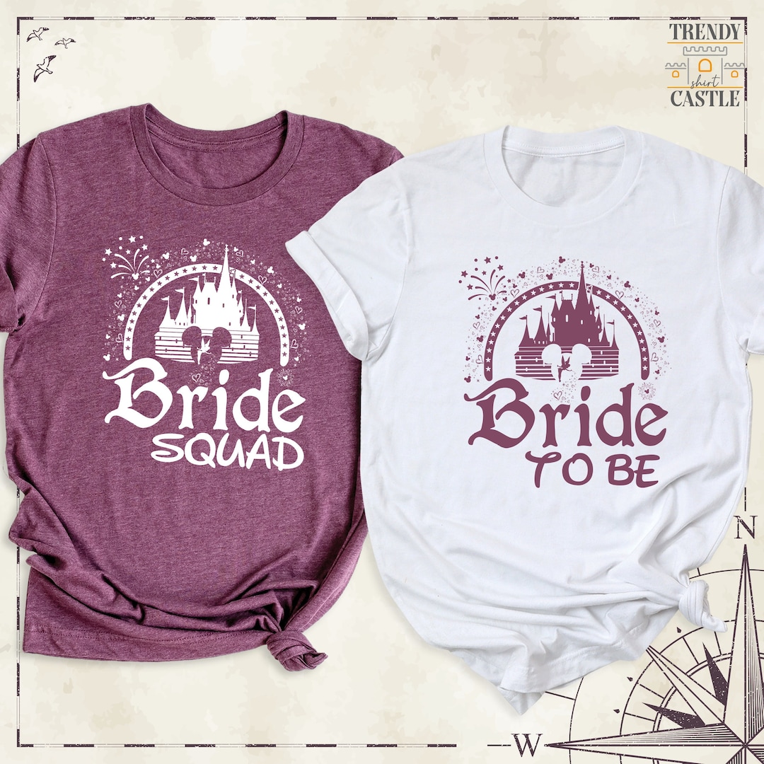 Disney Bride Shirt, Bachelorette Party Tee, Disney Bride Squad Tee ...
