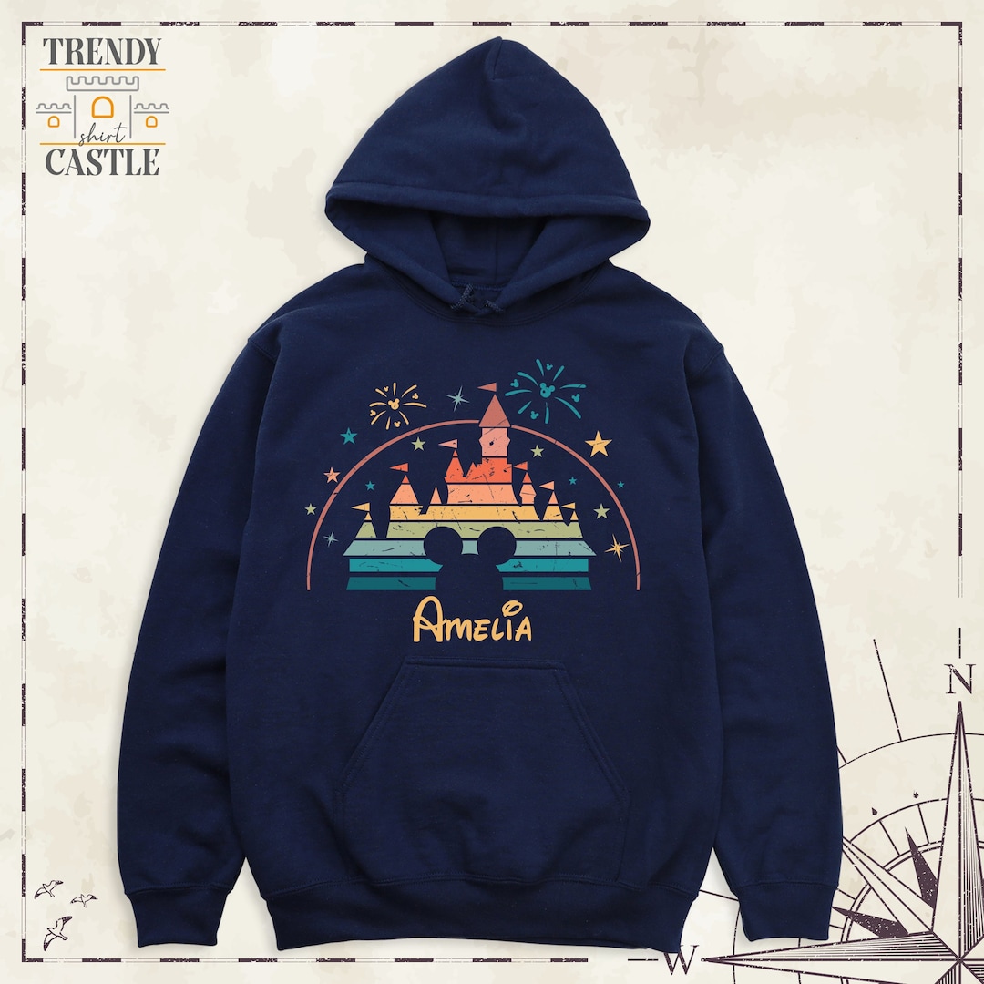 Custom Disney Castle Sweatshirt, Family Matching Disneyland Trip Long ...