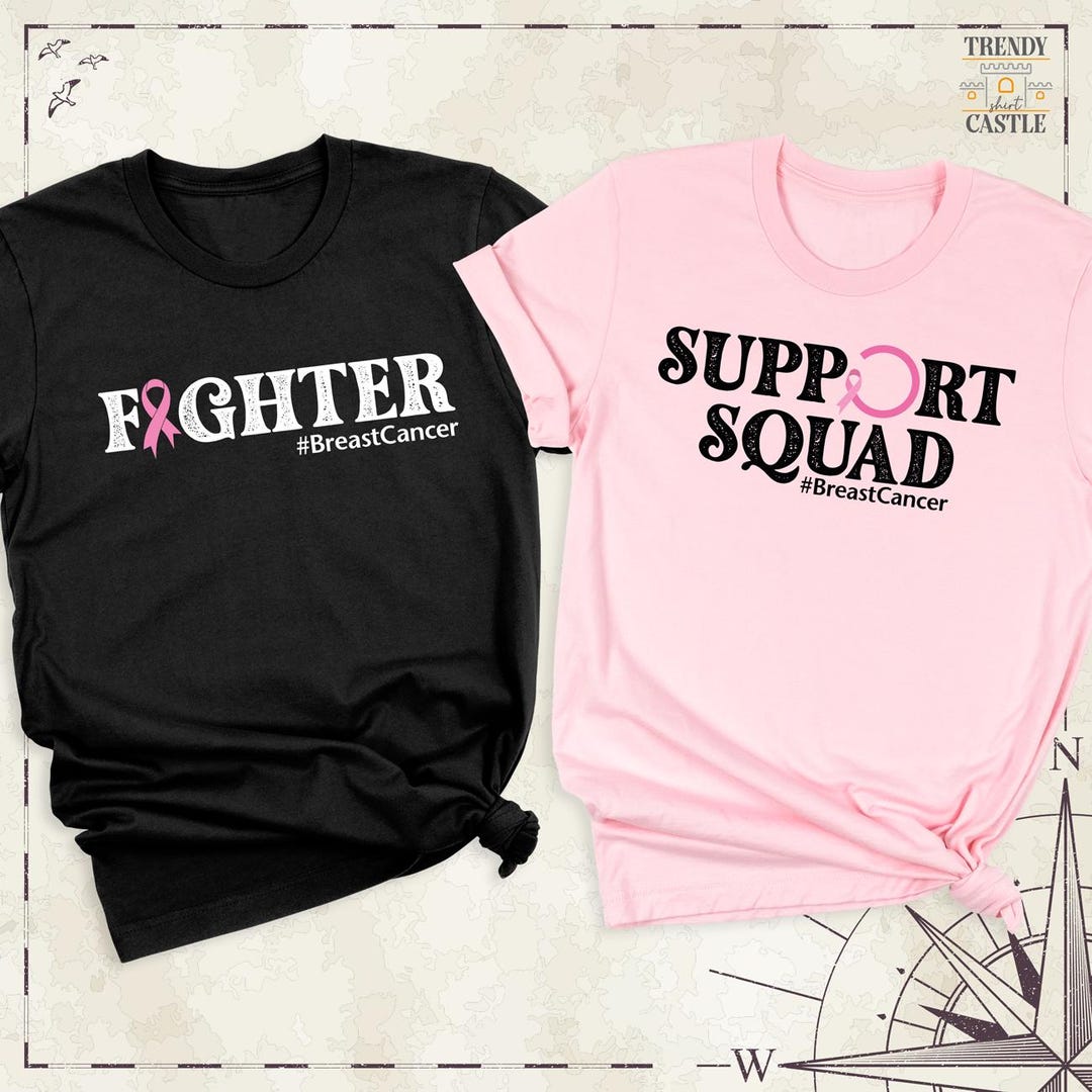 Breast Cancer Shirt, Support Squad Cancer Shirt, Pink Ribbon Shirt ...