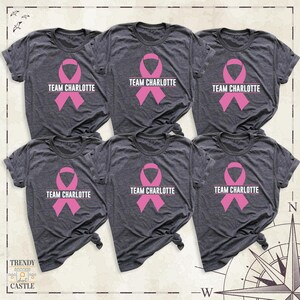 Breast Cancer Support Team Shirt, Pink Ribbon Cancer Fight Tee, Cancer ...