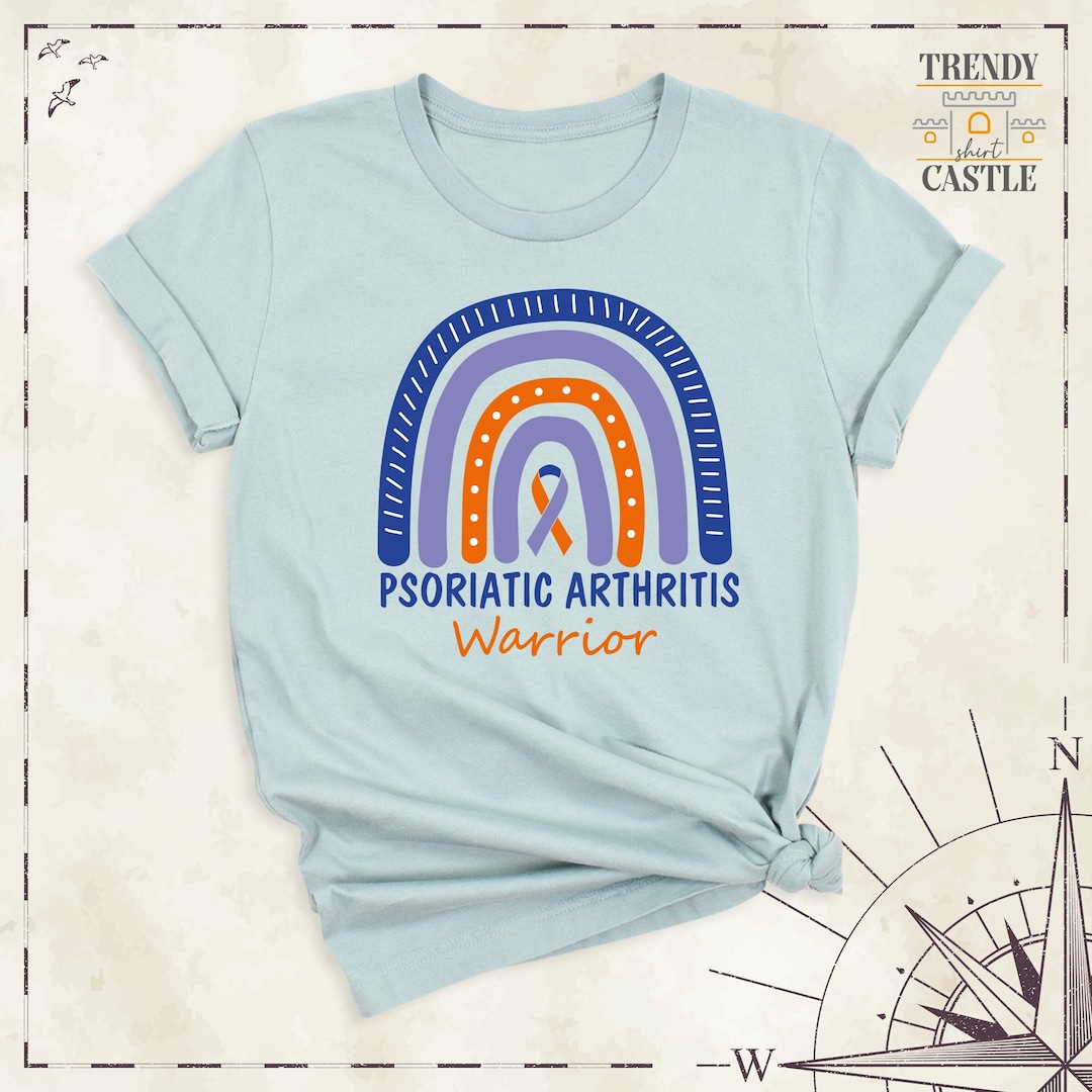 Rainbow Psoriatic Arthritis Warrior Shirt, Lavender and Orange Ribbon ...
