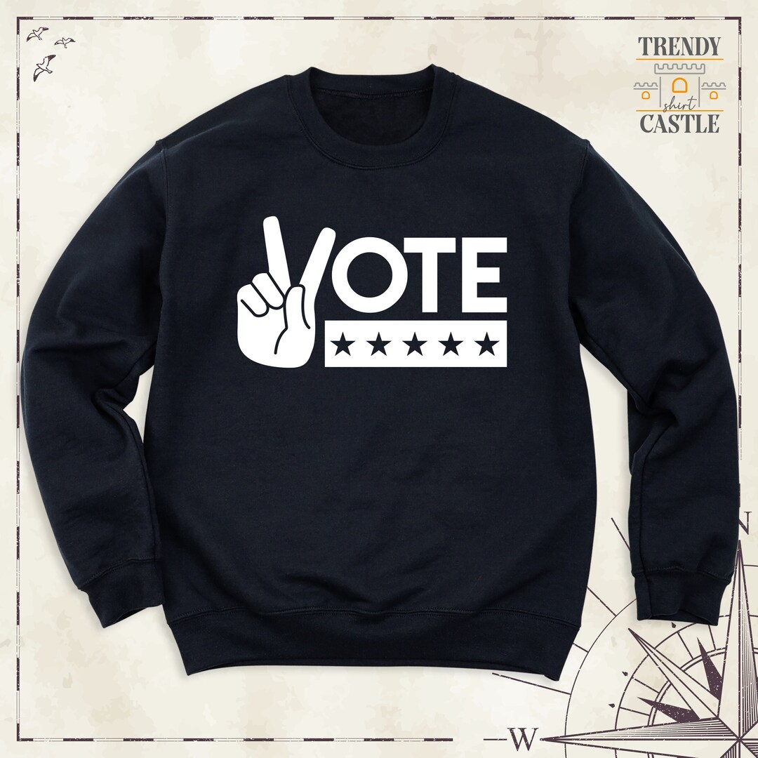 Vote Sweatshirt, 2024 Election Shirt, Register to Vote Long Sleeve ...