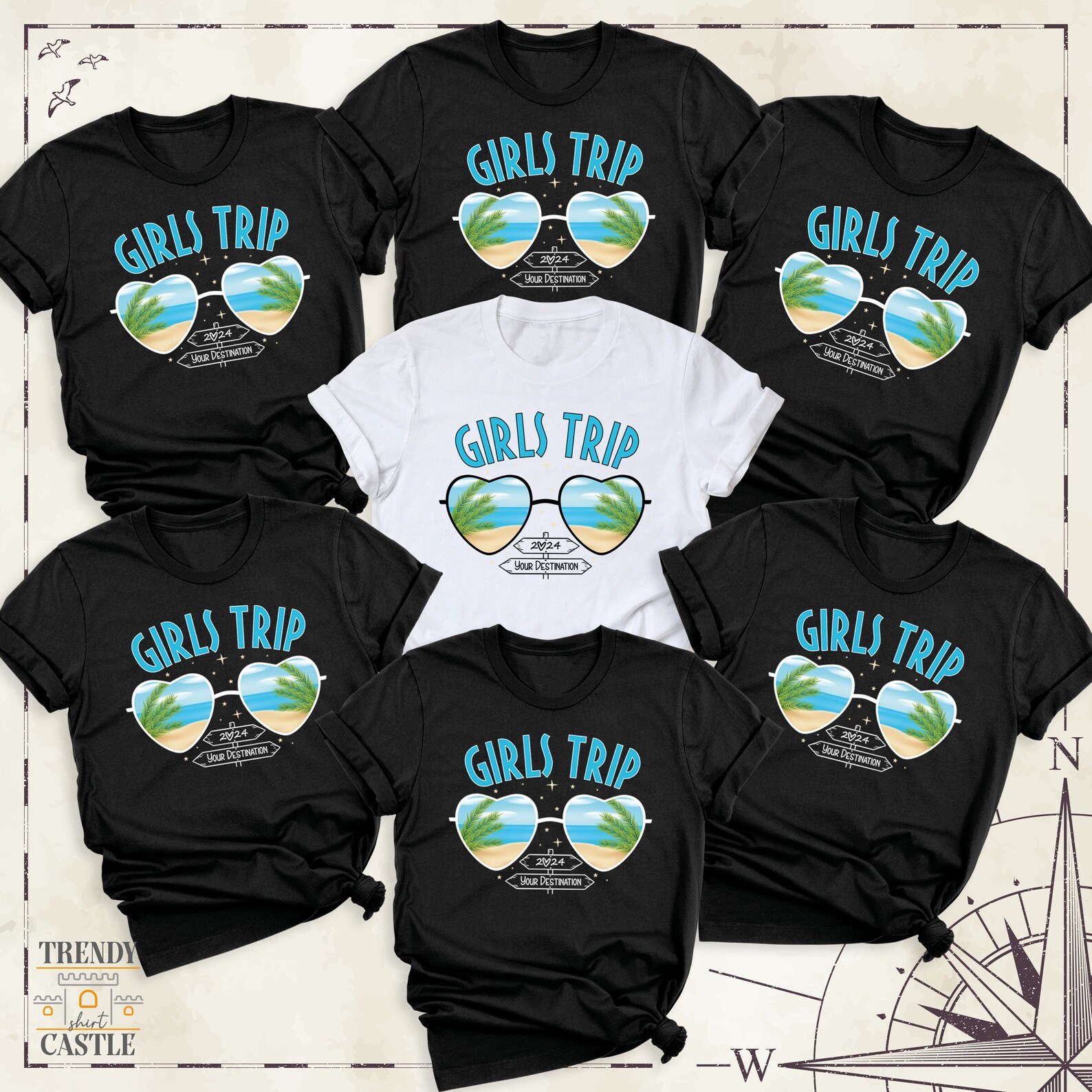 Girls Group Trip 2026 Shirt, Custom Vacation Destination Tee, Holiday ...