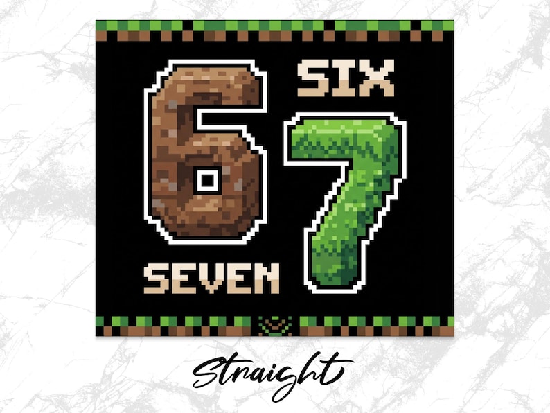 6 7 Tumbler Wrap, Six Seven PNG, Digital Download, Straight Tapered ...